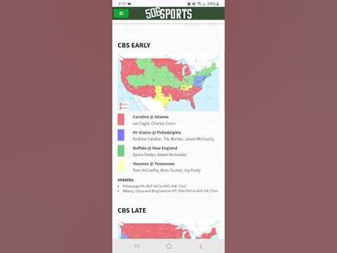 Week 18 2025 TV Coverage Map Update CBS Early & Late - YouTube