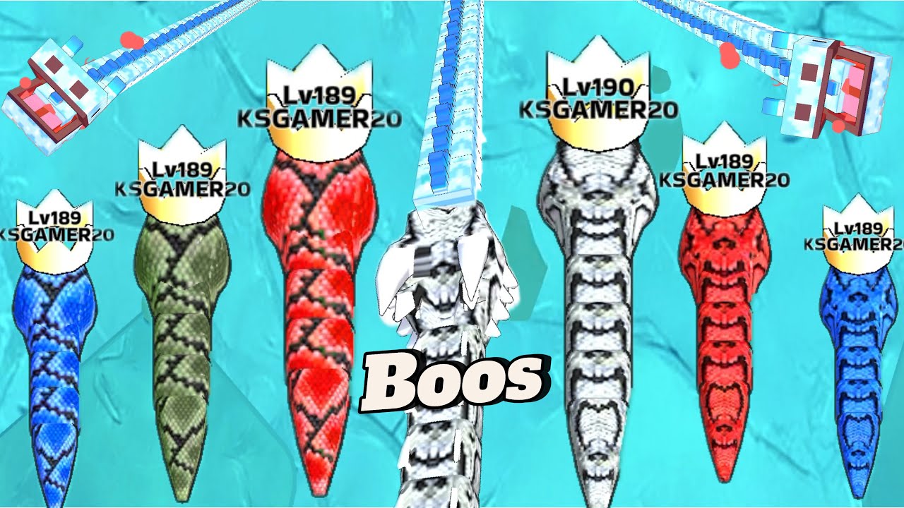 🥶👀🐍Snake Clash io (Boos 4800+)100% Win 🪱🐍snakegameplay Snake calas ...