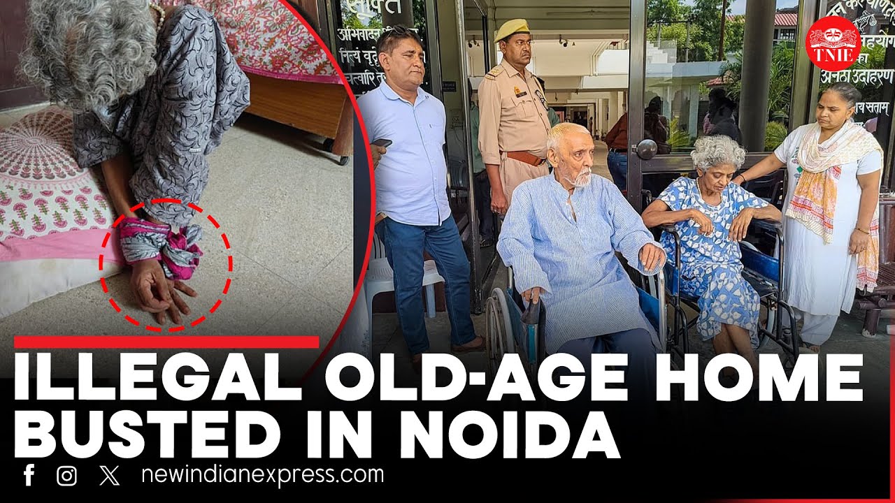 42 elderly rescued from illegal Noida old-age home | Women found tied ...