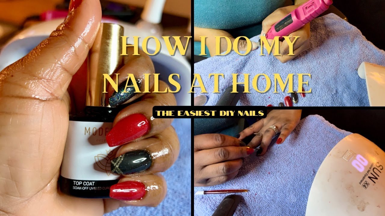 HOW I DO MY NAILS AT HOME|EASIEST DIY NAILS |BEGINNER FRIENDLY|STEP BY ...
