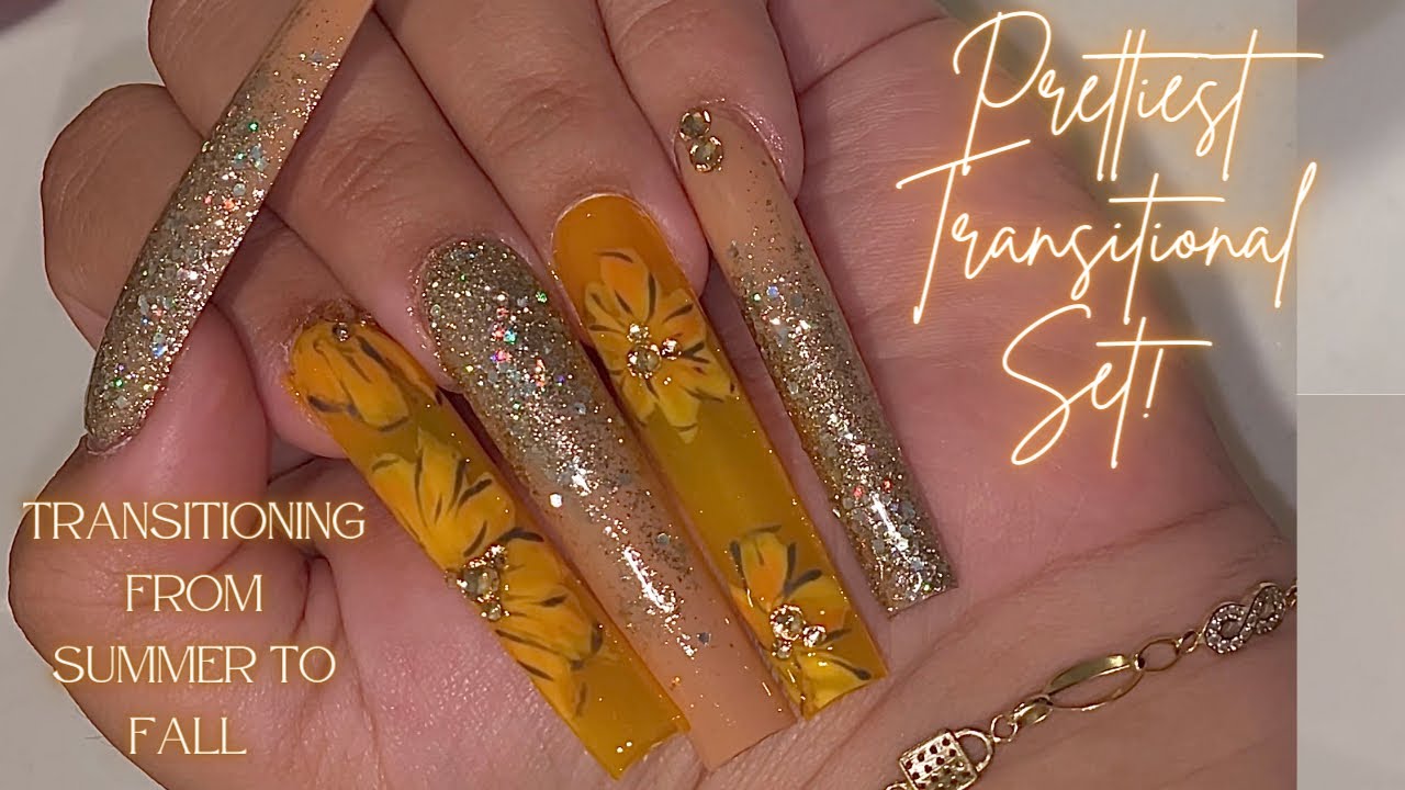 Summer to Fall nail set 🌻🌞🍂 | TRIPLE XL nails ! | NEW Melody susie nail ...