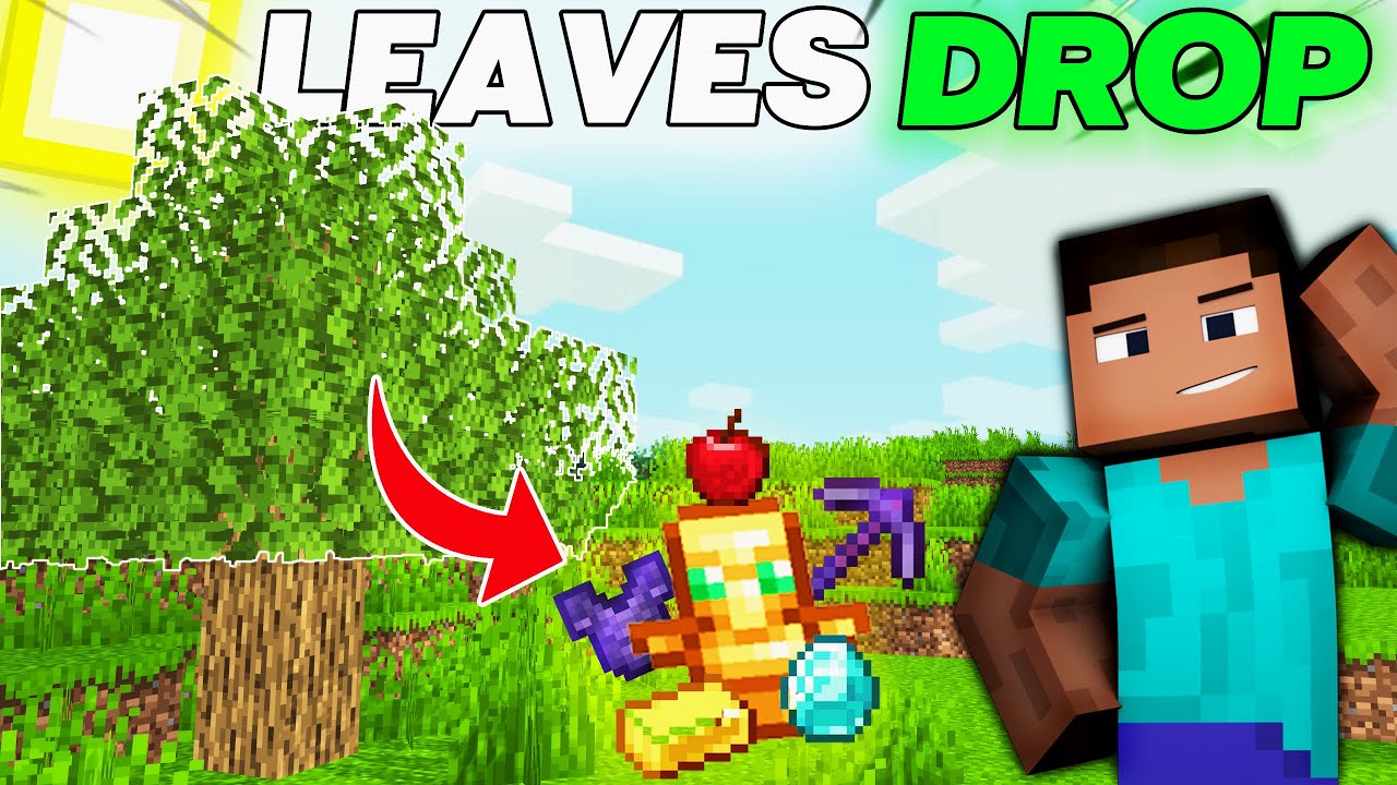 Minecraft But Leaves Drop OP Items | Immortal | - YouTube