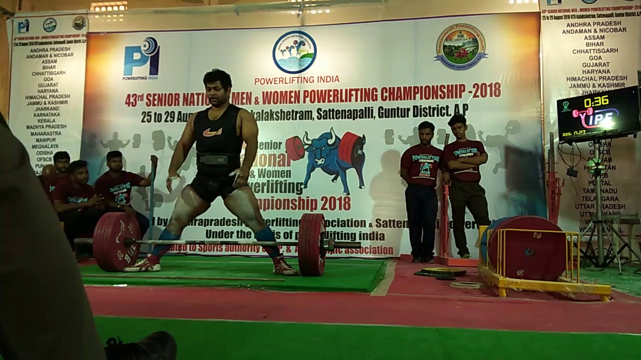 Amit Yadav delhi 280 kg deadlift in sr national powerlifting ...
