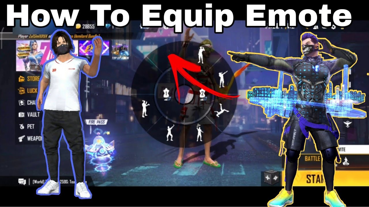 How To Equip Emote In Free Fire | Free Fire Me Emote Ka Place Change ...