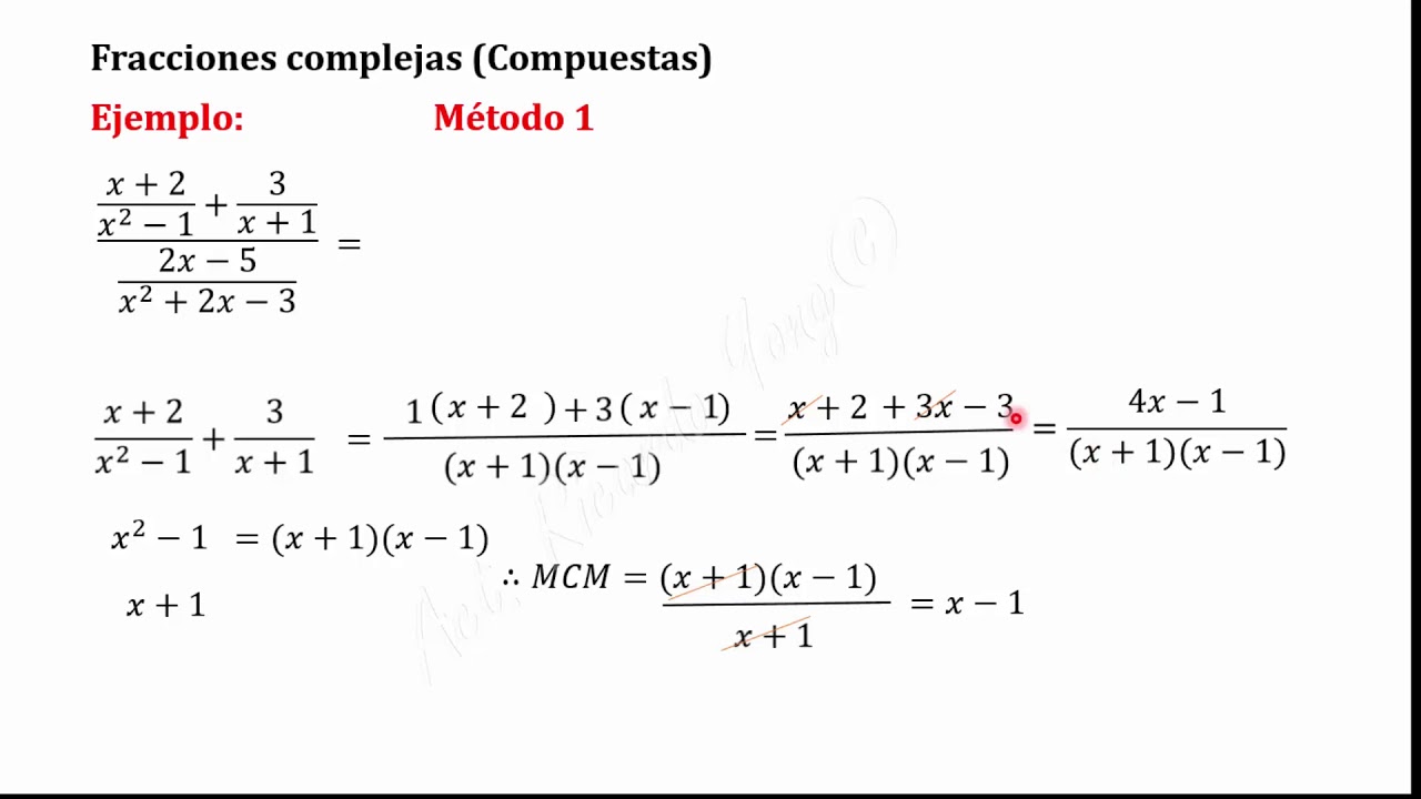 Fracciones compuestas - YouTube