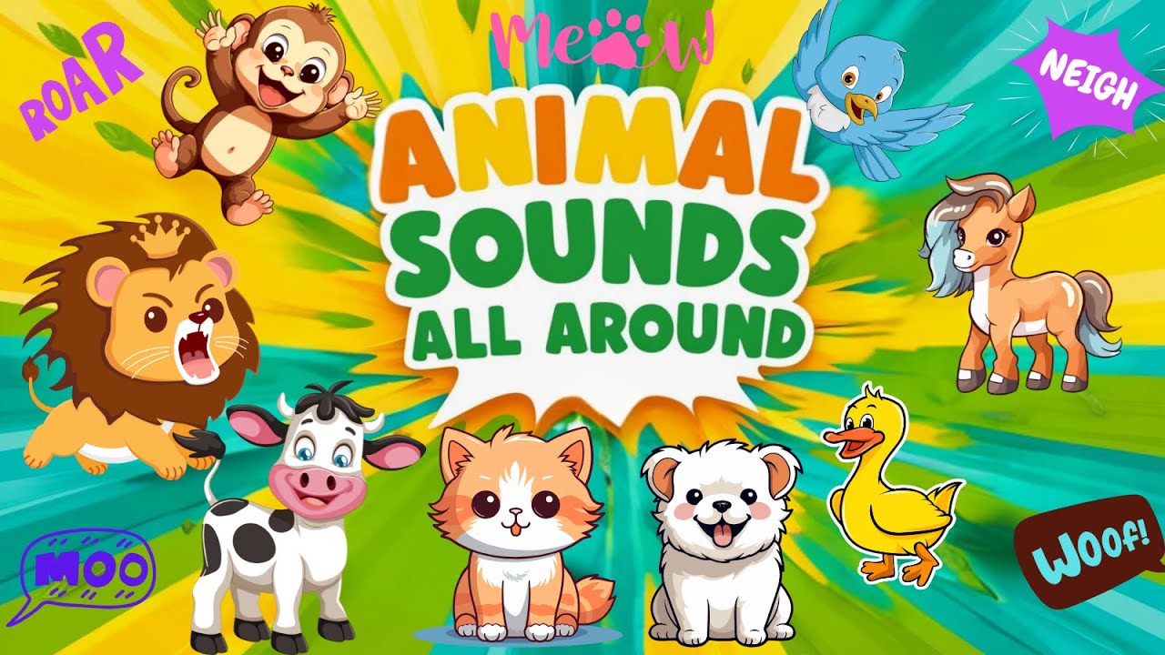 The Animal Sounds Kids Song | Simple Song | Fun Learning #nurseryrhymes ...