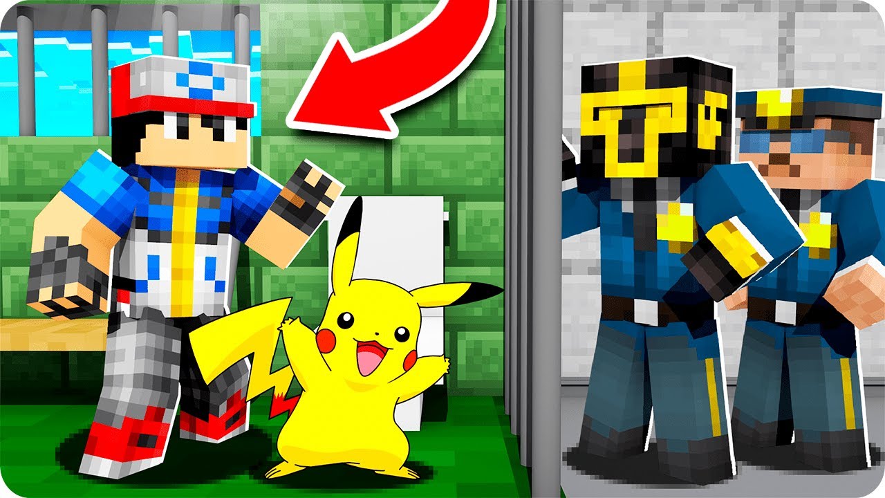 ATRAPAMOS A POKÉMON PIKACHU EN LA PRISIÓN EN MINECRAFT 😱 - YouTube