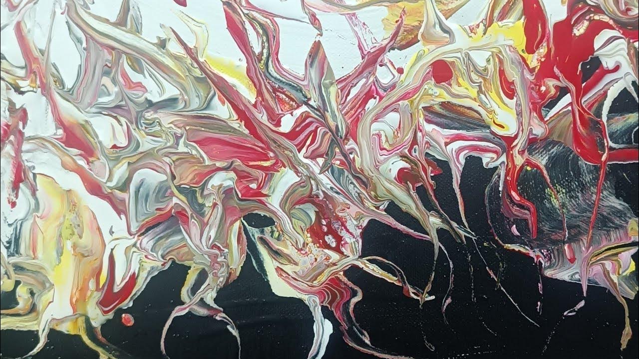 Quick & Easy Abstract Painting | Acrylic Techniques for Beginners - YouTube