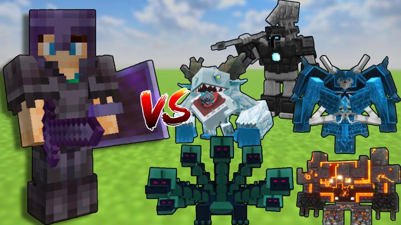Minecraft 5 STRONGEST Bosses Vs ME ! #2 - YouTube