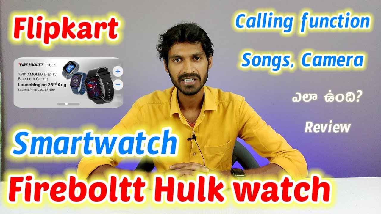 Fireboltt-Hulk Smartwatch Review in telugu | Bluetooth calling - YouTube