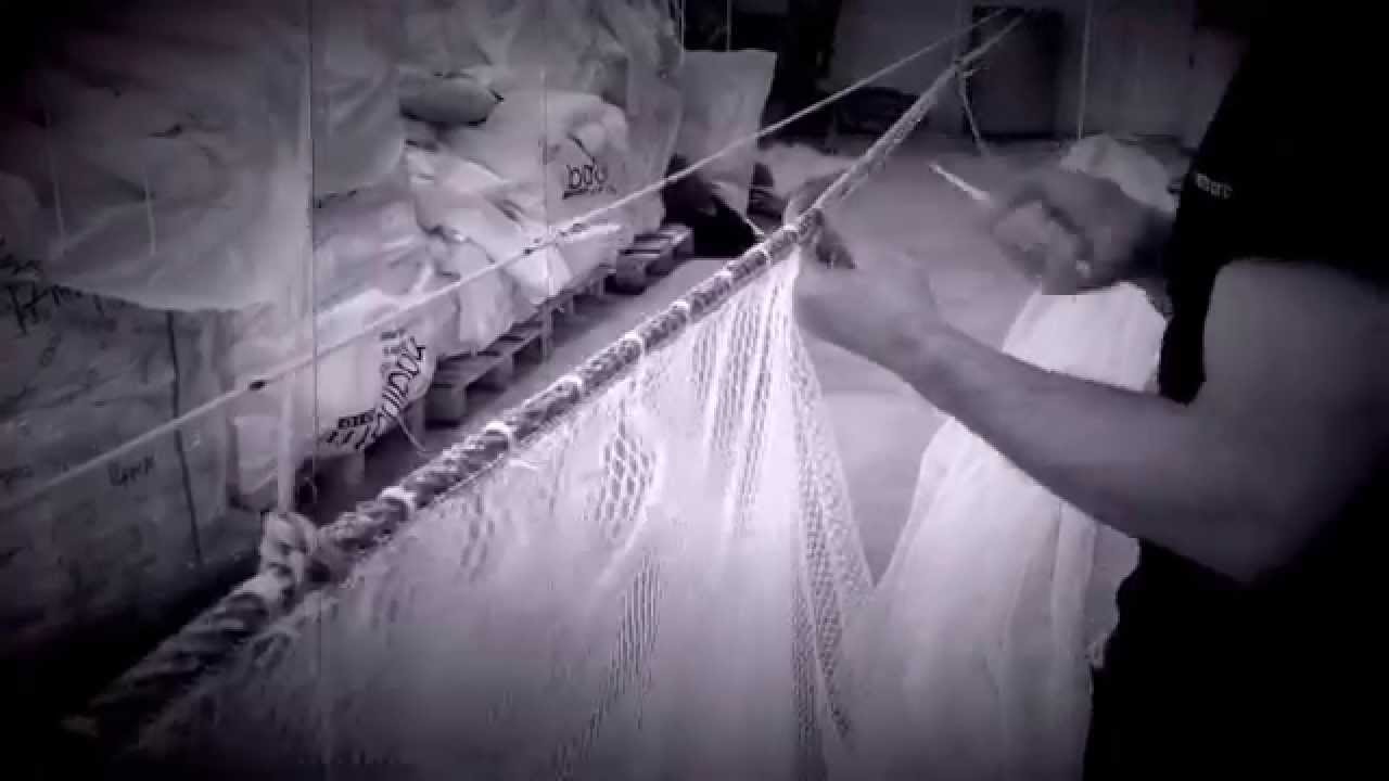 Rigging Seine Nets at Collins Nets Ltd - YouTube