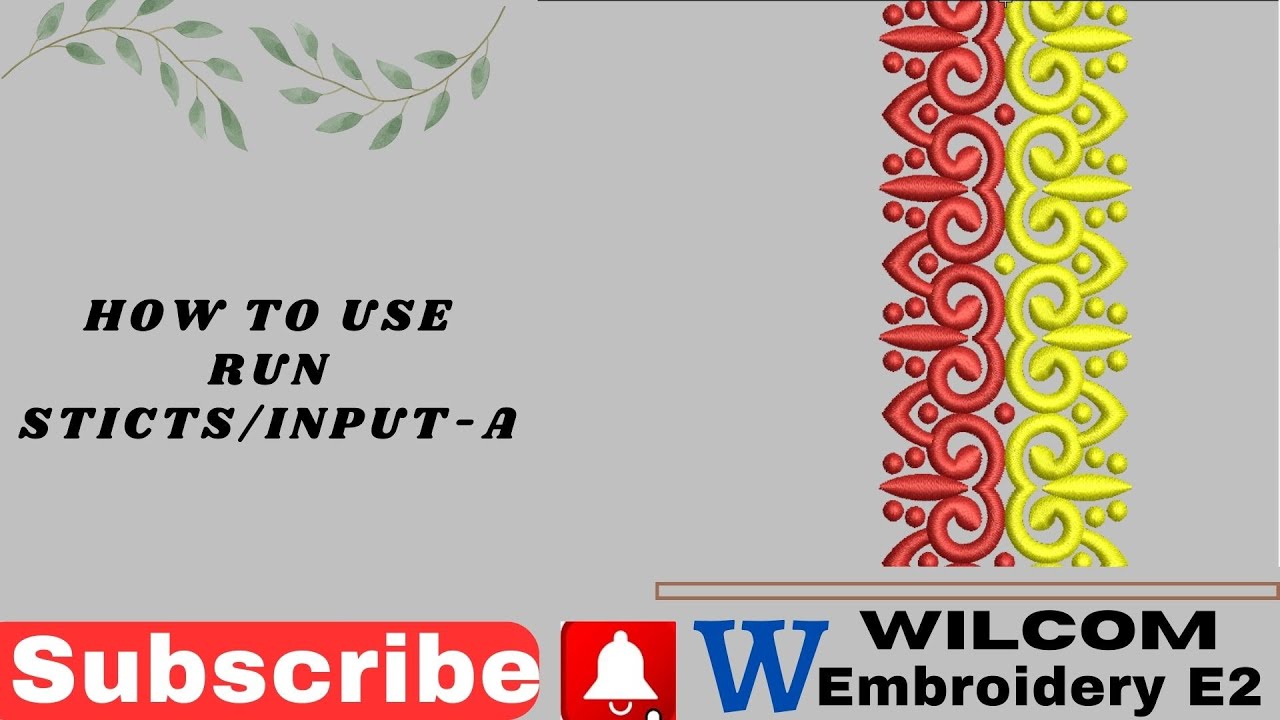 Wilcom Embroidery E2 PART-046 - YouTube