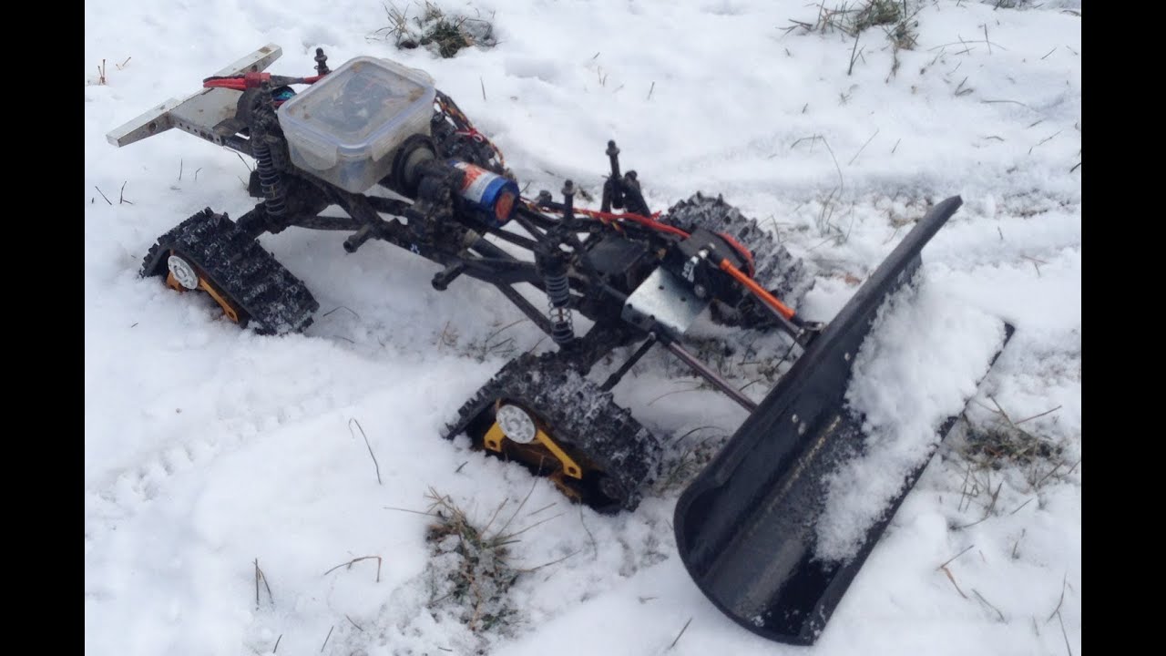 First Custom R/C Plow Test with Axial SCX10 Running RC4WD Predator ...