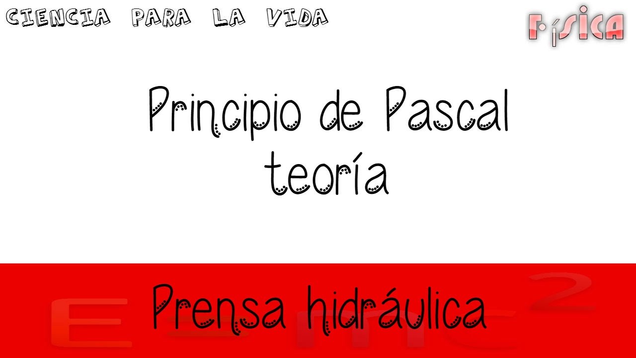Principio de Pascal "Teoría" (PARTE 1) - YouTube