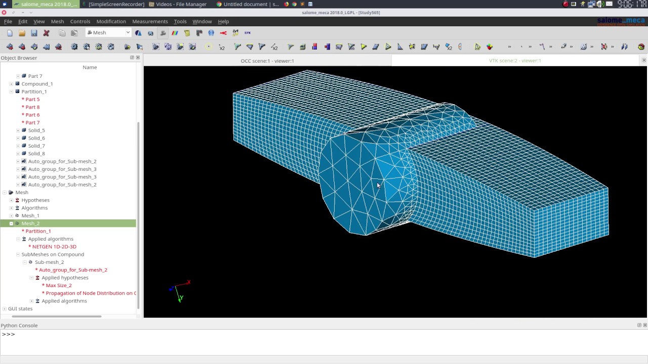 Part3: Complex coherent mesh in Salome - YouTube