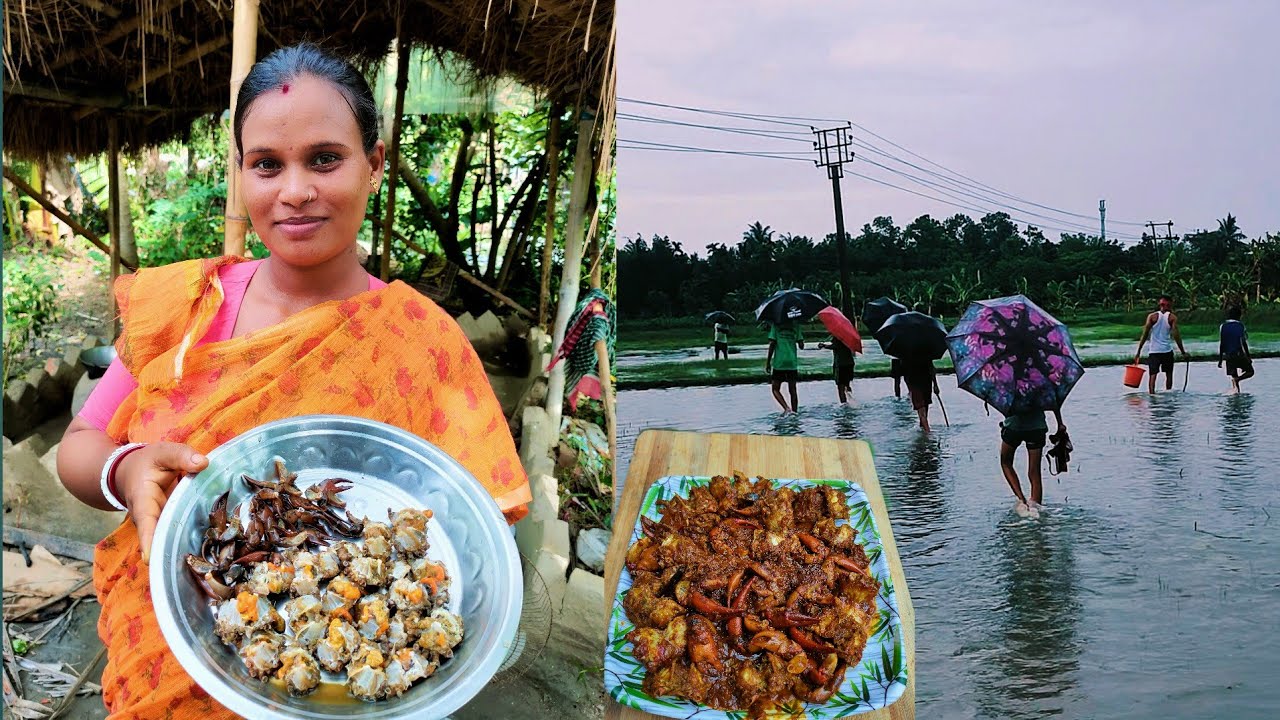 Kakra kosha recipe || Bengali Kakra Recipe| বর্ষায় মাঠের কাঁকড়া ধরে ...