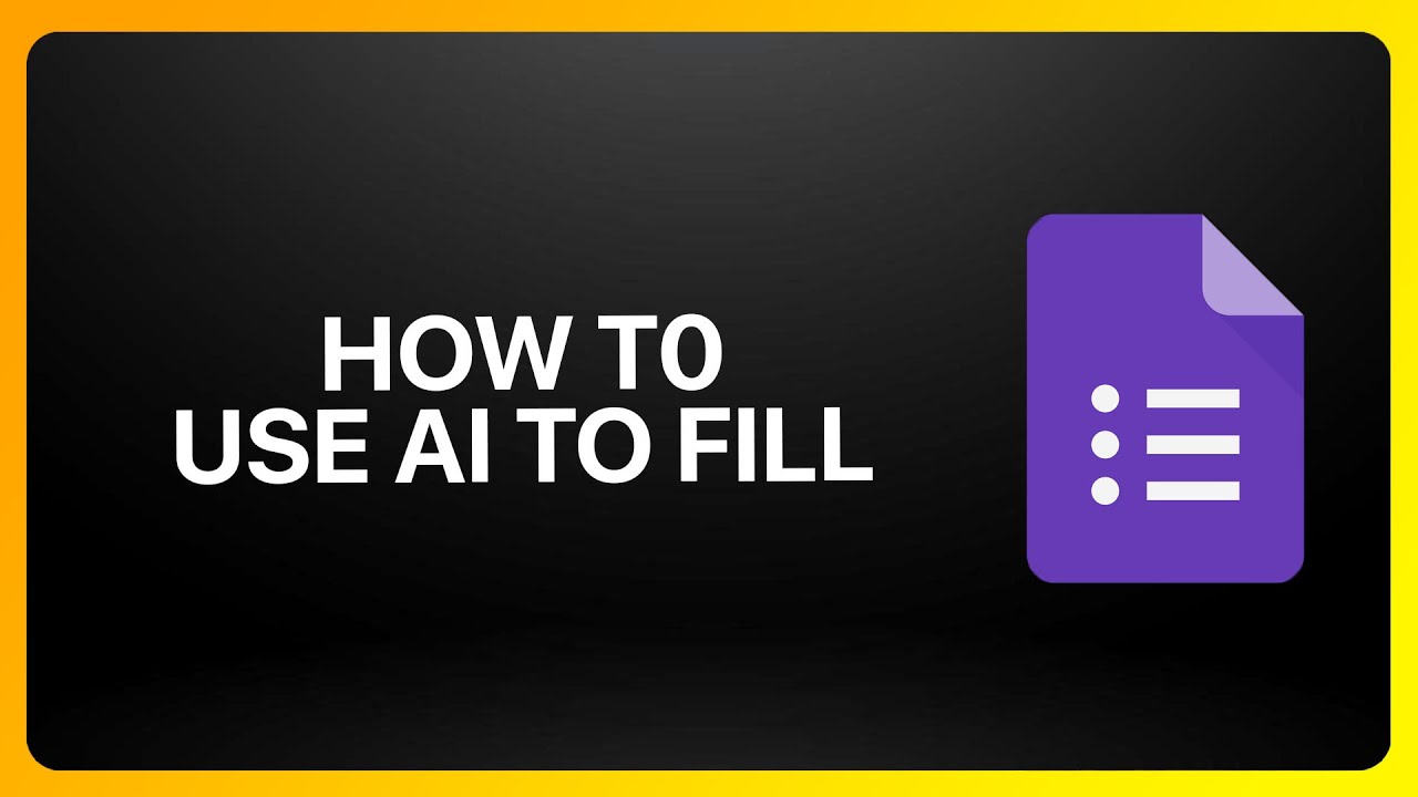 How To Use Ai To Fill Google Forms Tutorial - YouTube