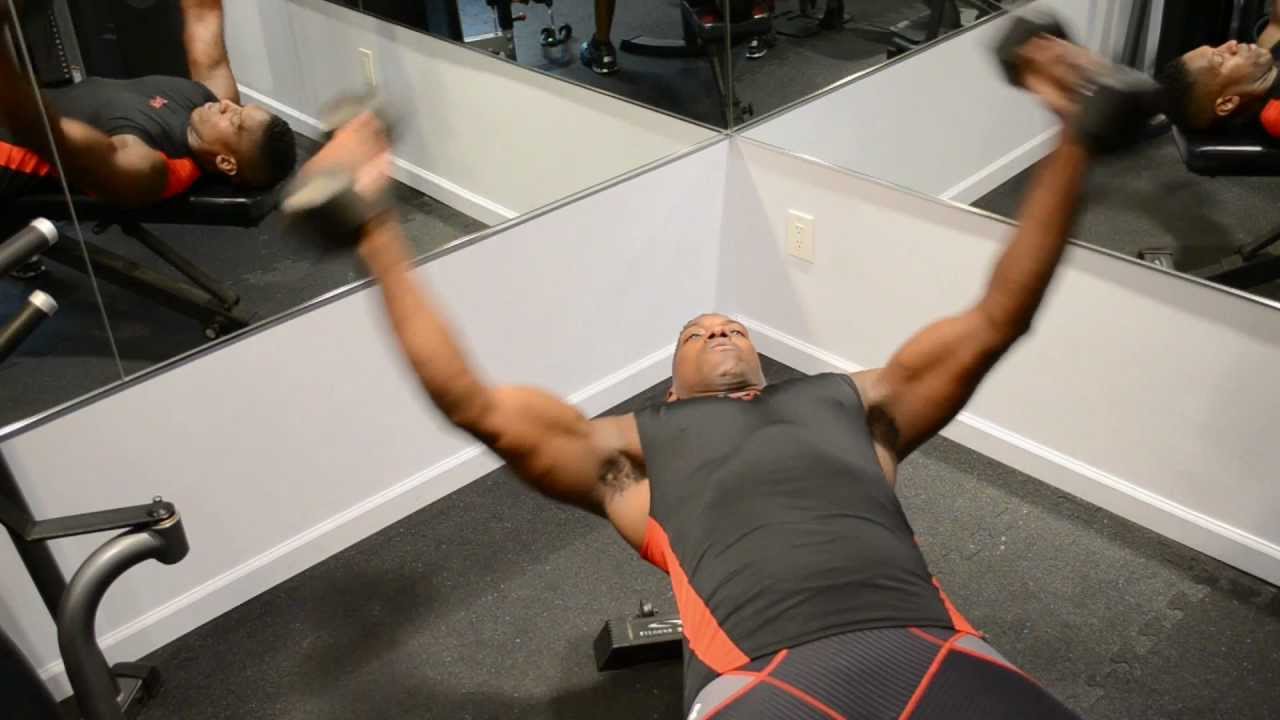 Straight Arm Dumbell Fly Press Combo - YouTube