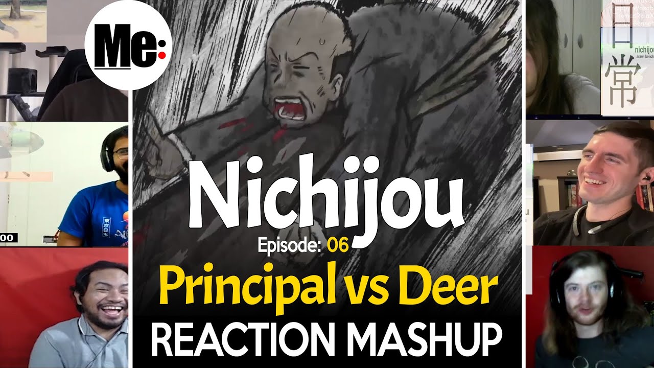 Principal vs Deer | Nichijou 日常 Episode 6 | REACTION MASHUP - YouTube