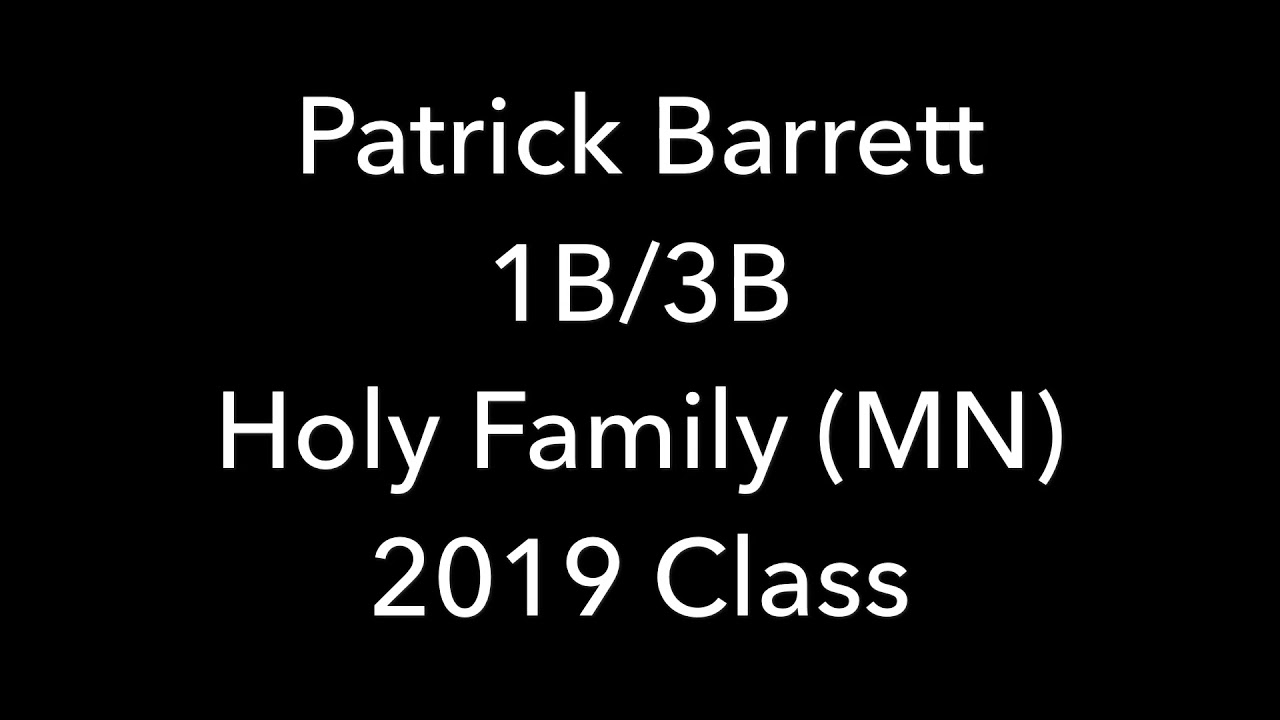 Patrick Barrett Baseball Skills Video, 2019 3B/1B - YouTube