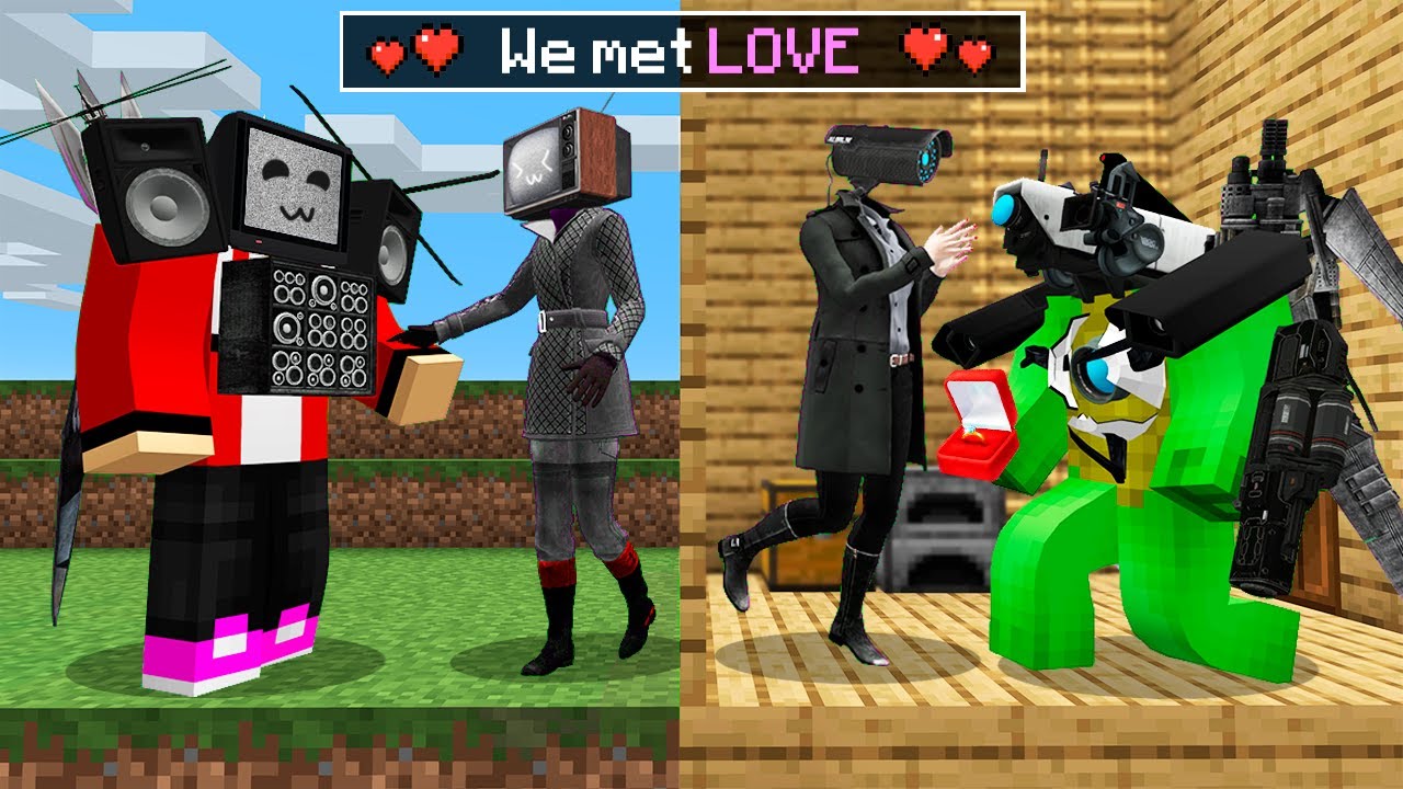JJ TV MAN TITAN and MIKEY CAMERAMAN found LOVE in Minecraft - Maizen ...