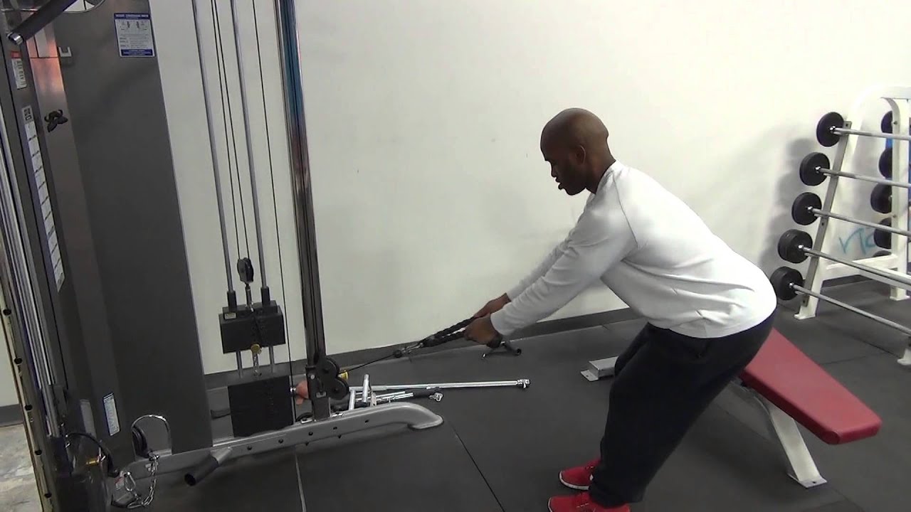 Cable Rope Low Row - YouTube