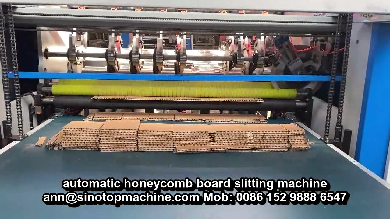 How does the automatic feeding and collecting Honeycomb board slitting machine work? - YouTube
