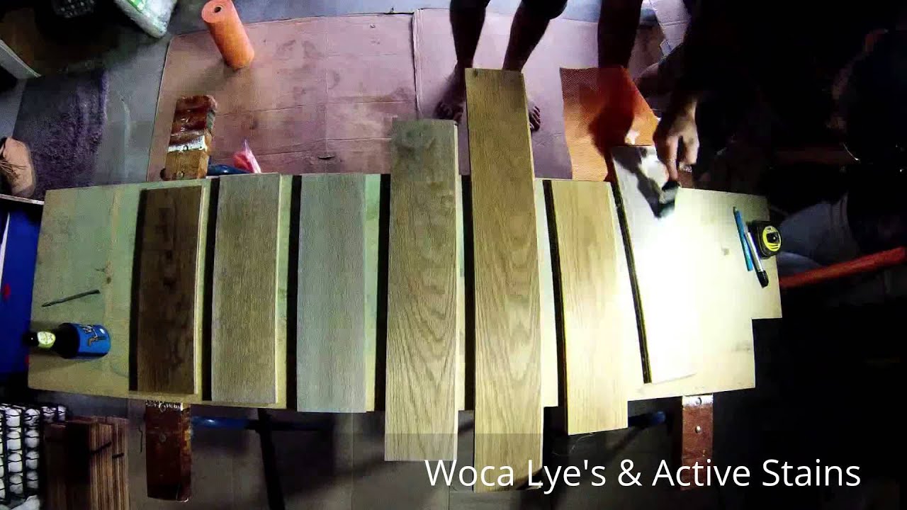 Woca Active Stains & Lye's. Floor Sanders Trade. - YouTube