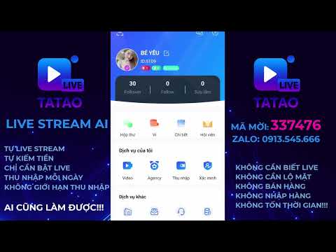 Livestream AI: Kiếm tiền đơn giản  tại Tatao Live mỗi ngày đều nhận thu nhập thụ động