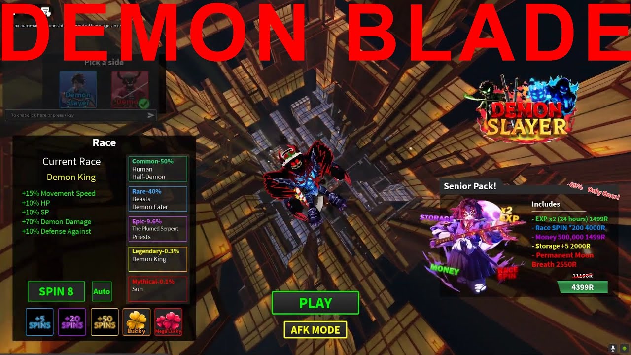 Roblox BLOX FRUITS CLONE - DEMON BLADE: ZORO Switches DEMON BLOOD from ...
