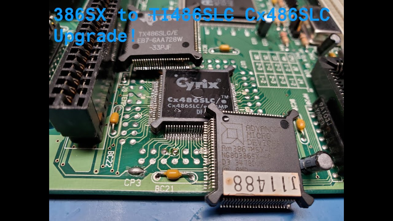 Intel 386SX Upgrade to a TI err Cyrix 486SLC! - YouTube