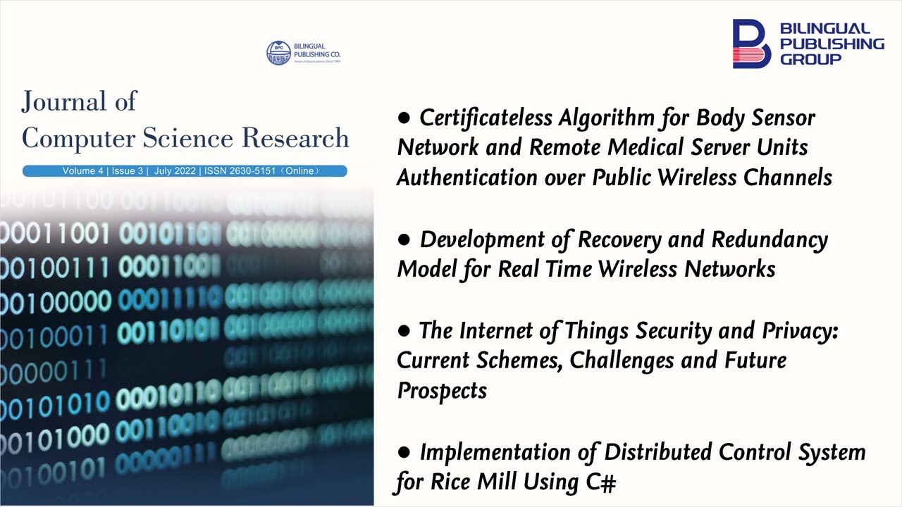 Journal of Computer Science Research | Vol.4, Iss.3 July 2022 - YouTube