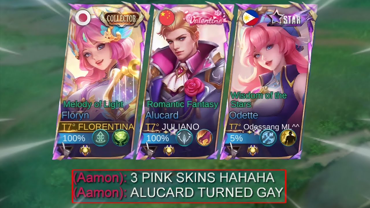 3 PINK SKINS IN A RANKED GAME?! THIS WAS SO HILARIOUS!🤣 - MLBB - YouTube