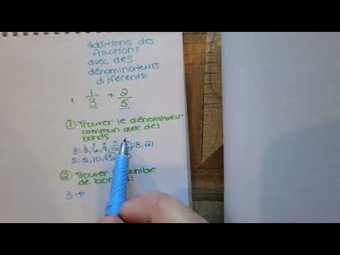 L'addition des fractions avec des dénominateurs différents - YouTube