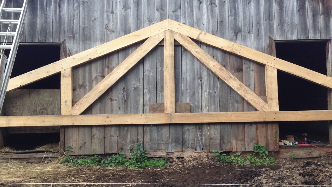 Jacking The Horse Barn & Replacing The Sill Beam-Slide Show - YouTube