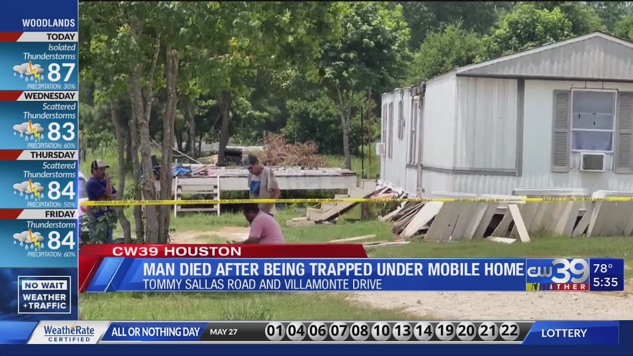 Montgomery man dies trapped under mobile home | CW39 Houston - YouTube