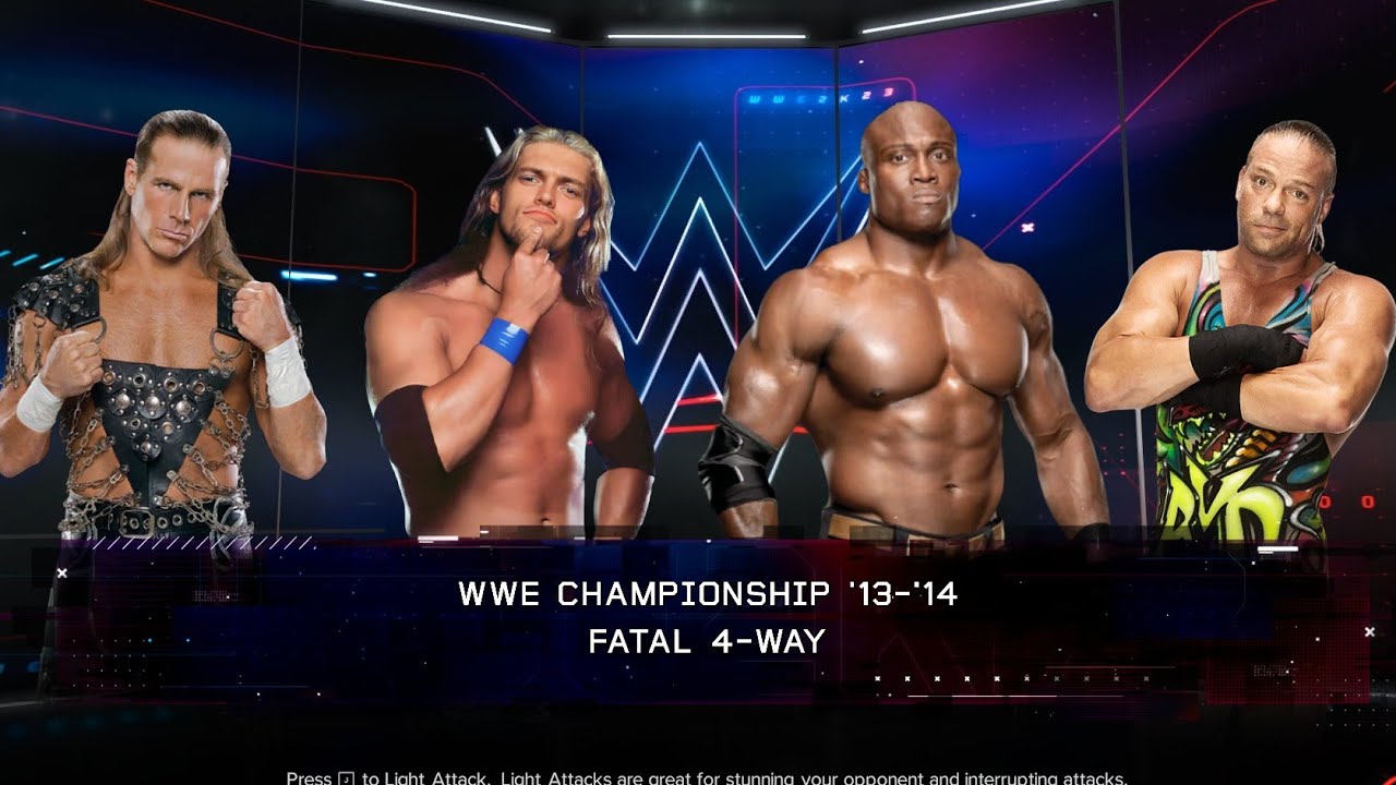 WWE 2K24 Shawn Michaels VS. Edge VS. Rob Van Dam VS. Lashley | Fatal 4 ...