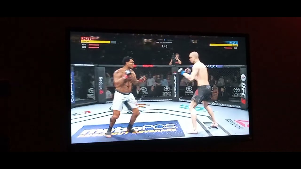 ufc fight barly tap him and he went night night in the remacth - YouTube