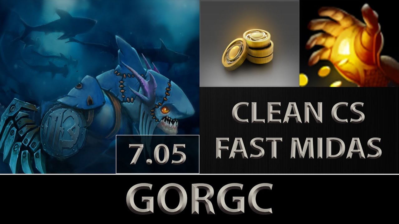 Gorgc [Slark] Fast Farm Clean CS Fast Midas Dota 2 [7.05] - YouTube
