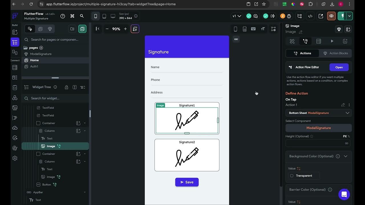 Flutterflow issue - handle multiple signature widget - YouTube