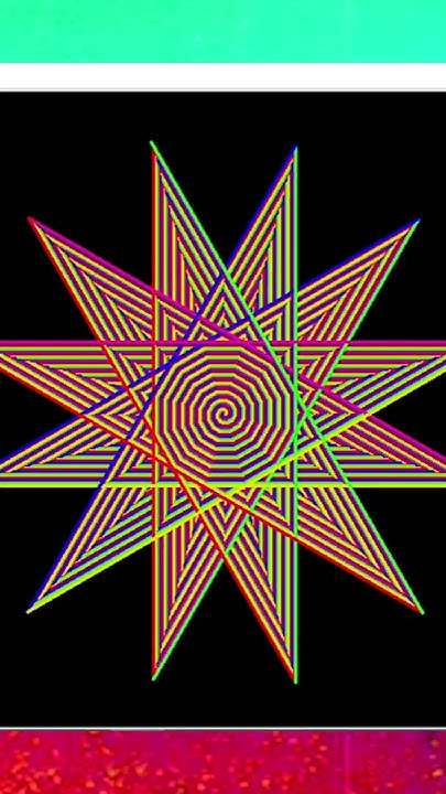 Python Turtle graphic-recursive circle inside star design - YouTube