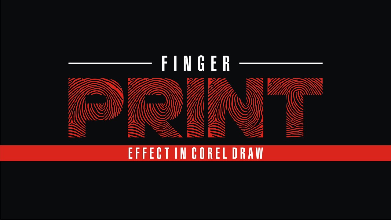 How To Design Finger Print Text Logo | Fingerprint Text Effect | Corel ...