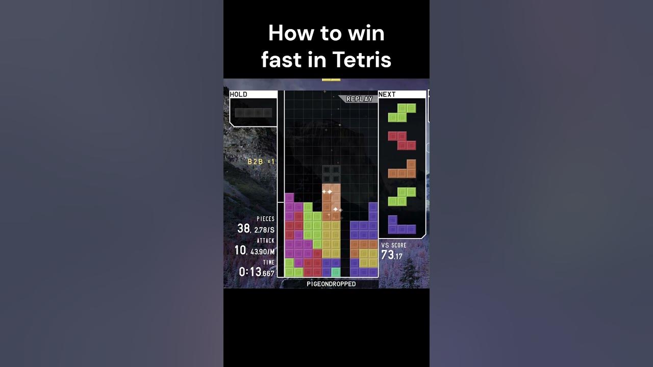 Fast Tetris win! #gaming #tetris - YouTube