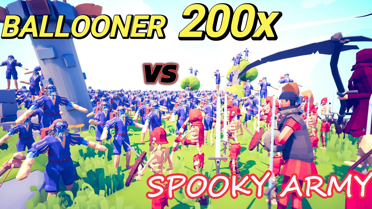 Ballooner vs Spooky Army Totally Accurate Battle Simulator Gaming ...