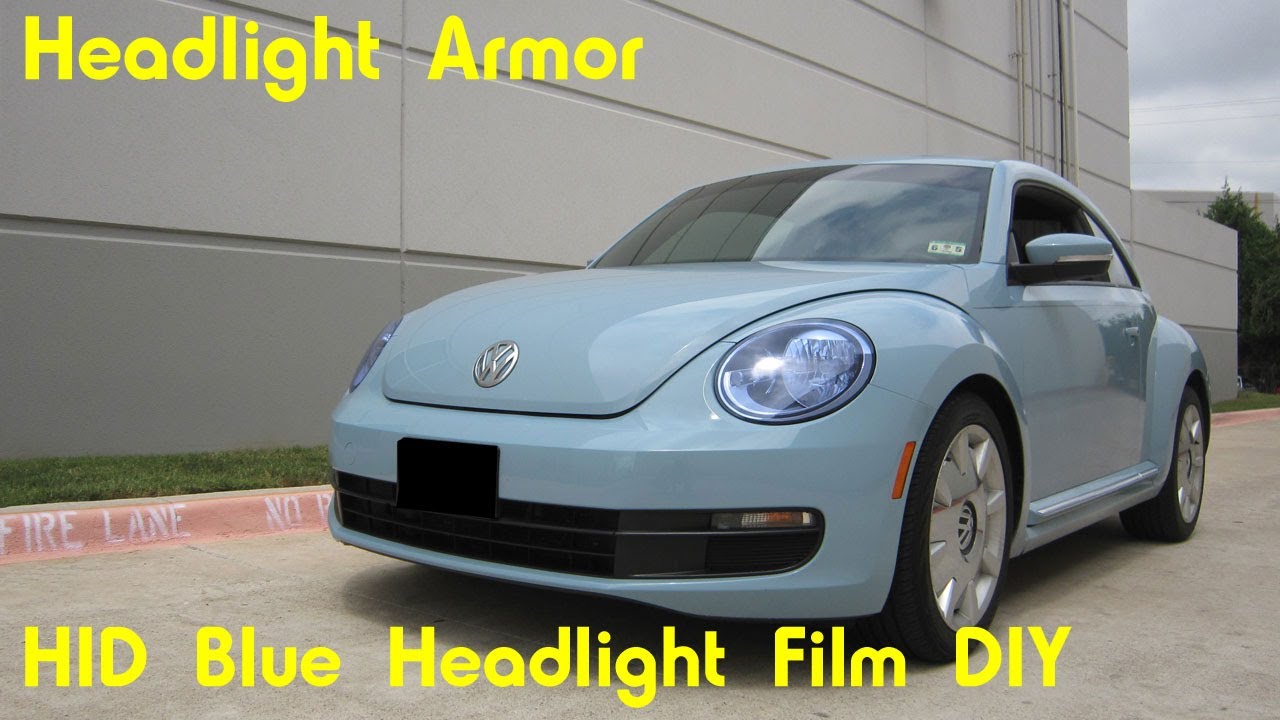 HID Blue Headlight Protection Tint Film DIY - Volkswagen Beetle ...