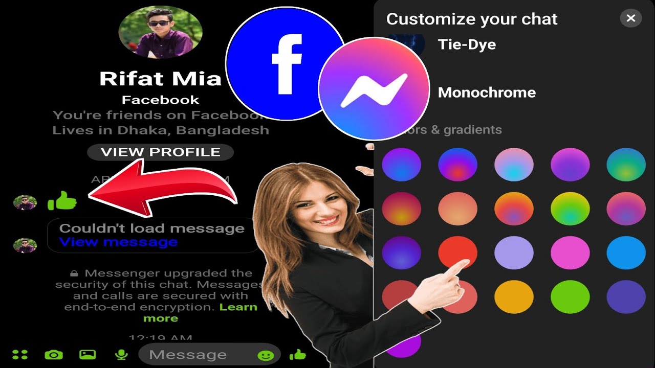 How to change chat theme on messenger | Change the background on ...