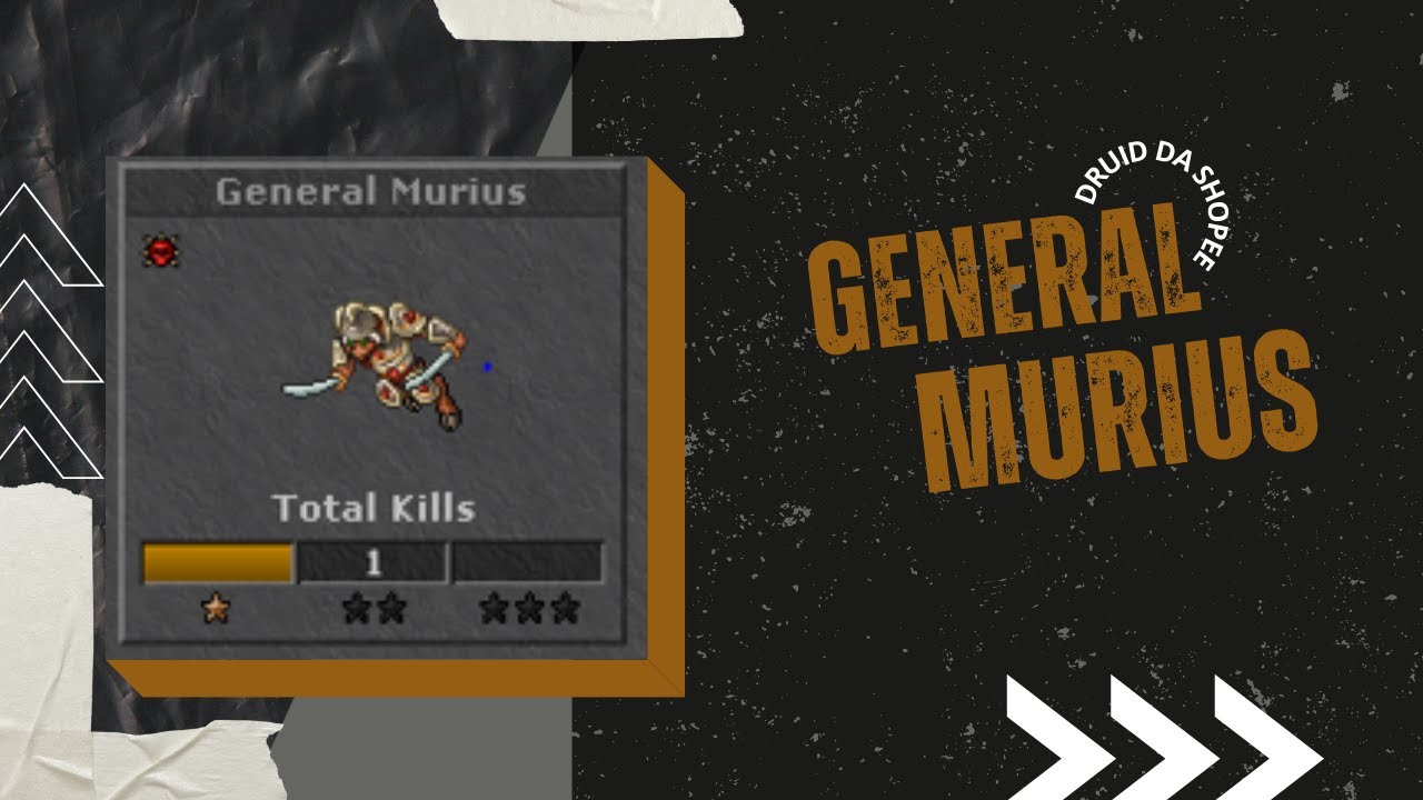 [TIBIA] BOSS RARO - GENERAL MURIUS - 5 KILLS - 100 PTS - YouTube