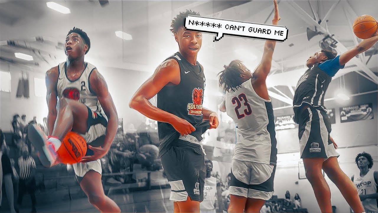 BOUNCIEST Player In High School?! Larry Johnson DUNKS EVERYTHING! - YouTube