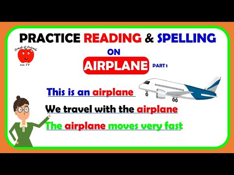 PRESCHOOL READING AND SPELLING ABOUT AIRPLANE - PART 1 | SIGHT WORD ...