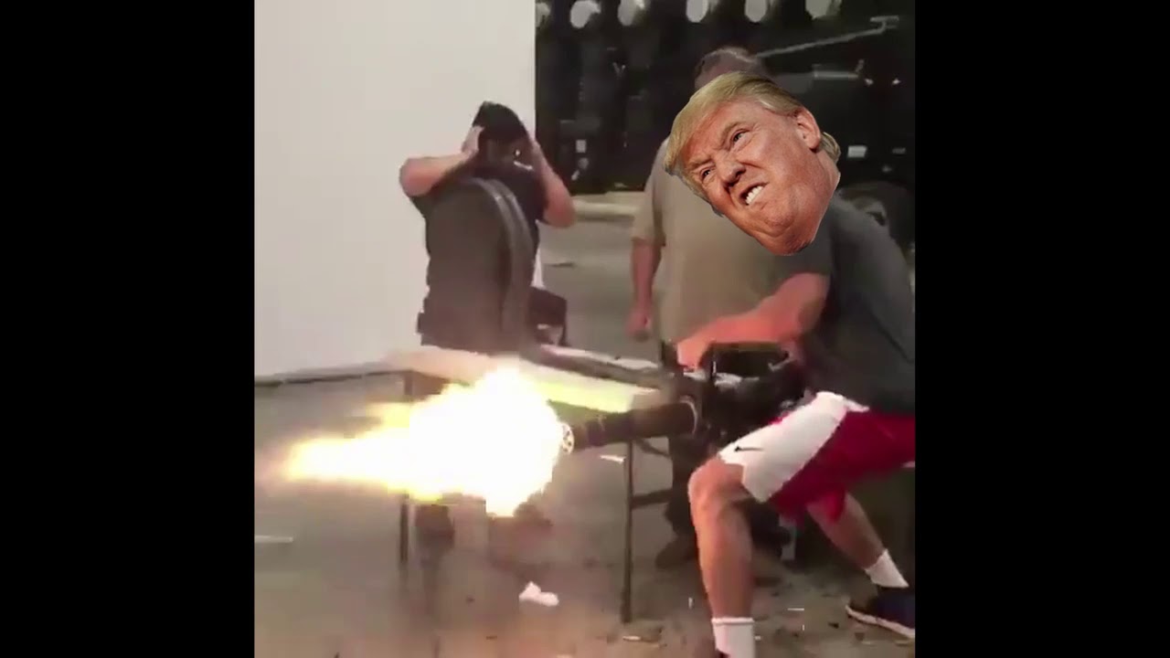 Trump machine gun - YouTube